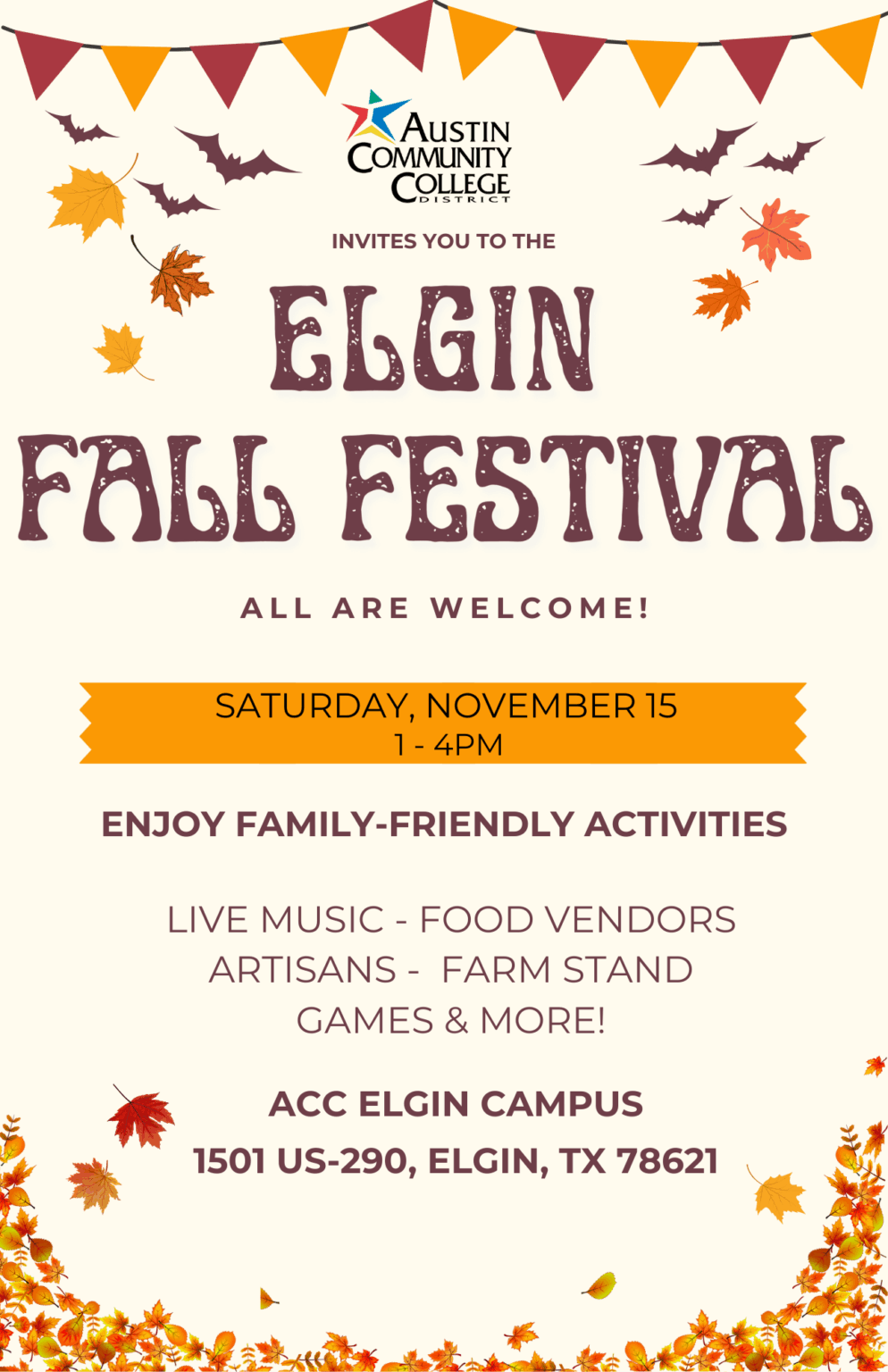 Elgin Fall Festival at ACC Elgin Campus - Asian Family Support Services of Austin (AFSSA)